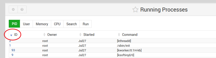 What is the default sort order for Running processes? · Issue #1386 ...