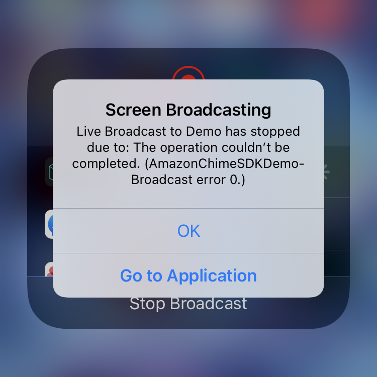 Live Broadcast Demo has stopped error · Issue #287 · aws/amazon-chime-sdk-ios · GitHub