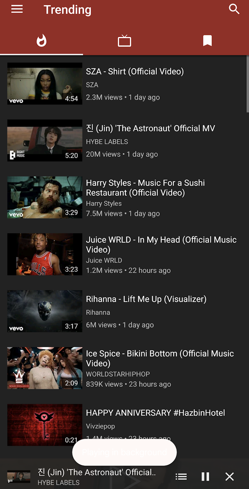 Change toast text color for dark mode · Issue #9241 · TeamNewPipe/NewPipe · GitHub