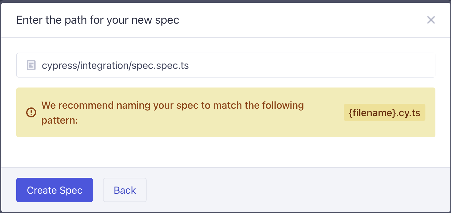 V10 Improve Text For Creating Spec · Issue 22852 · Cypress Io 