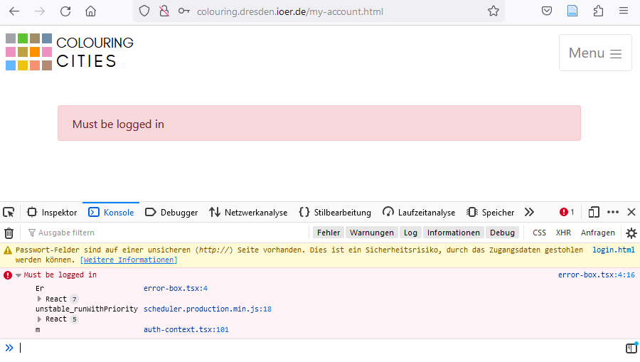 bugfix of account usage/ log in/ registration/ edit function · Issue #3 · colouring-cities ...