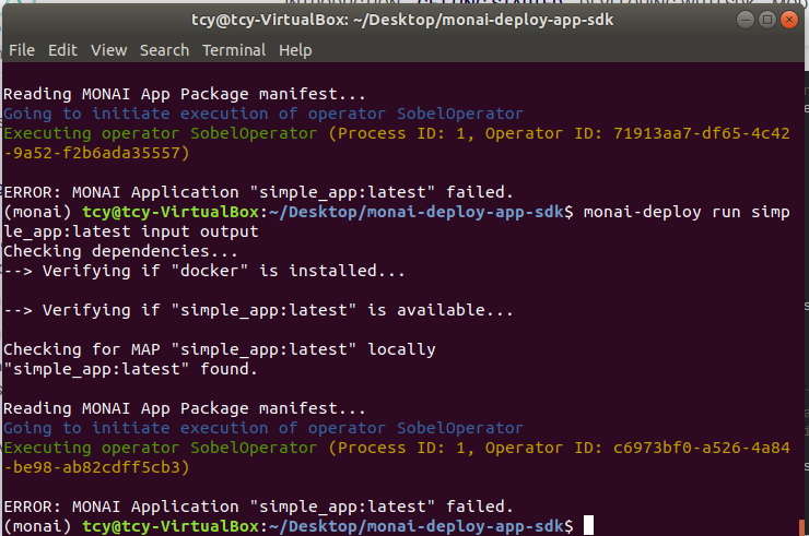 simple_app Executing packaged app locally Error · Issue #223 · Project-MONAI/monai-deploy-app ...