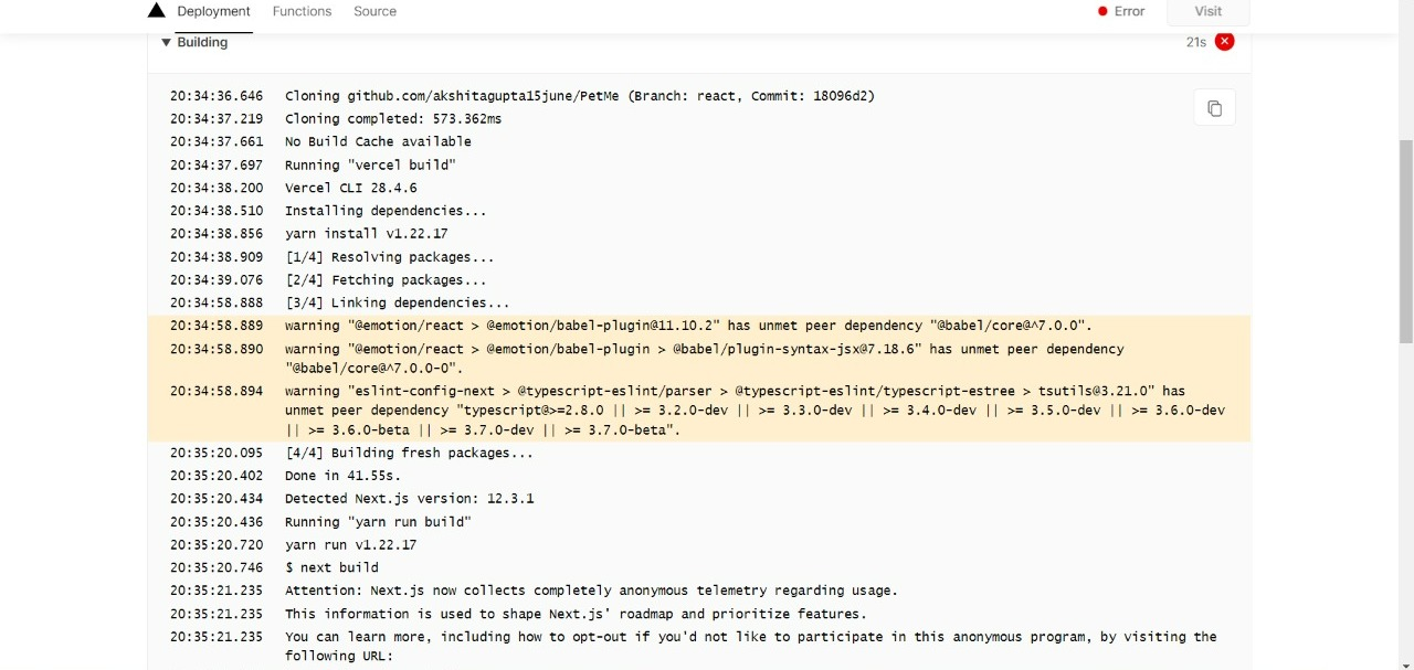 Host via Vercel · Issue #150 · akshitagupta15june/PetMe · GitHub