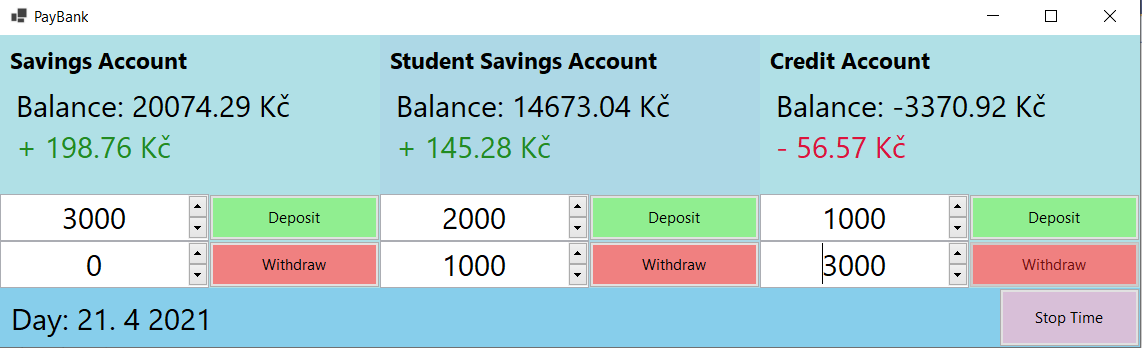 GitHub - YannickGibson/PayBank: Simulace banky Pay Bank, nabízí 3 účty - spořící, studentský a ...
