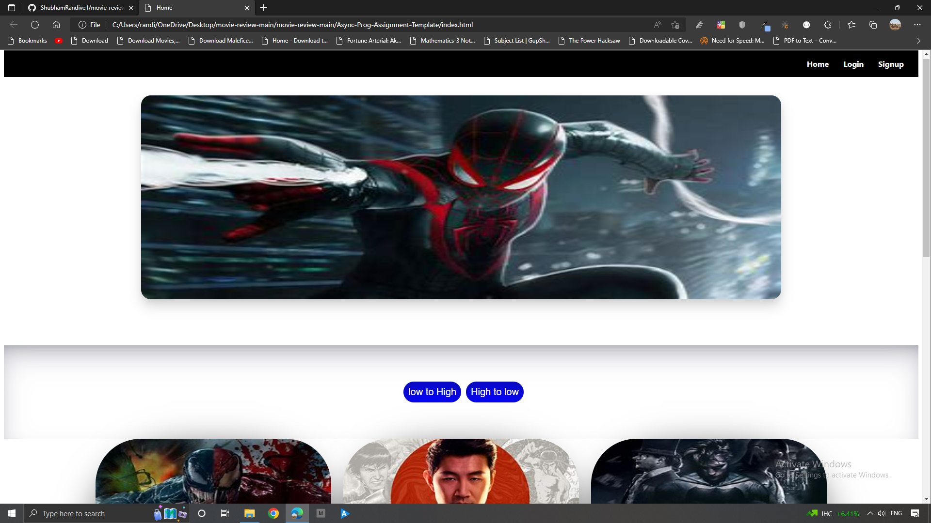 GitHub - ShubhamRandive1/movie-review: movie review using slideshow with using advance ...