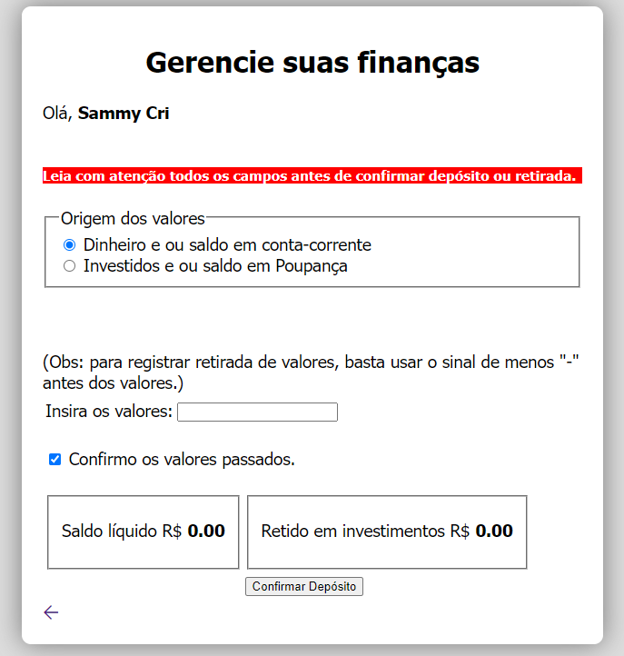 GitHub - sammycri/Gerenciamento-Financeiro-PHP: CRUD - Projeto autoral de gerenciamento ...