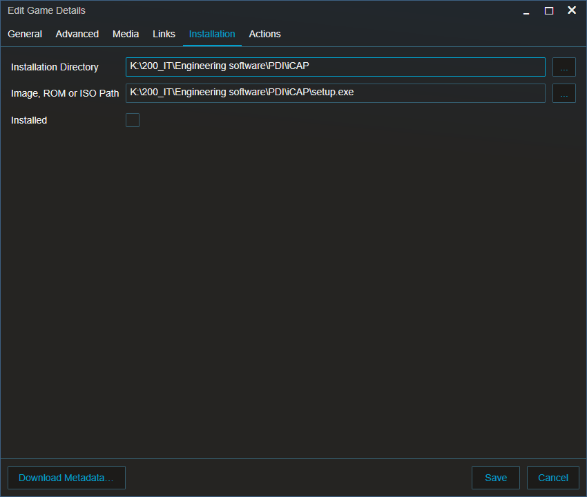 Install button do not work for game manually created · Issue #1531 ...