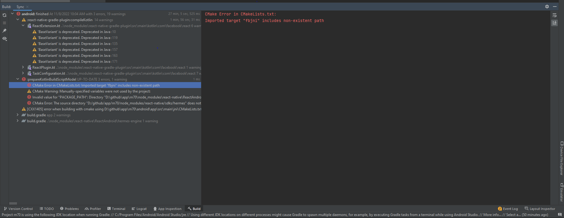 build rn 0.70.5 with new Architecture on M1 · Issue #35230 · facebook/react-native · GitHub