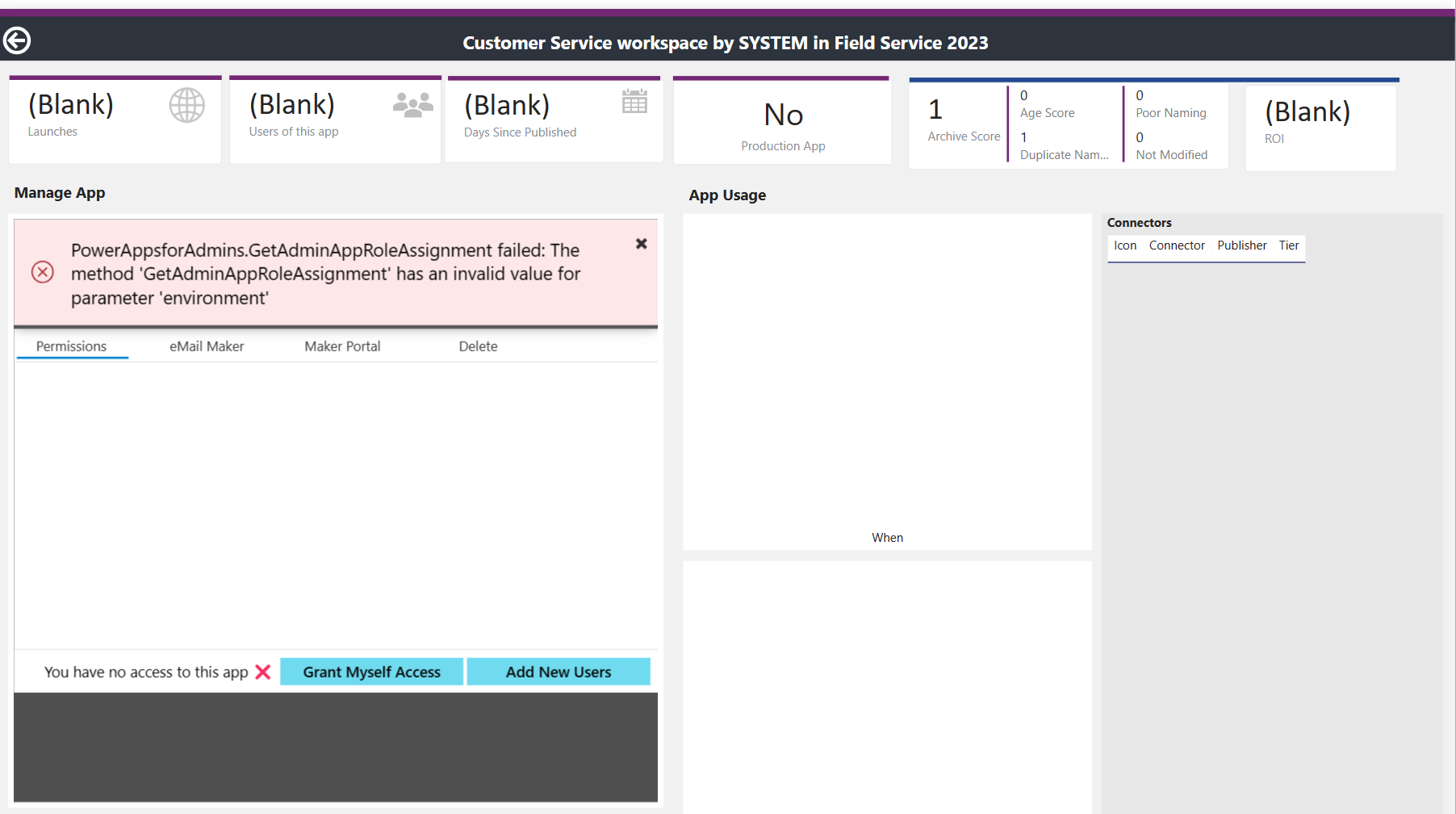 [CoE Starter Kit - Question] Get Admin App Role Assignment error · Issue #5429 · microsoft/coe ...
