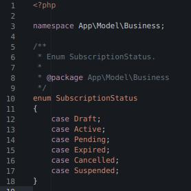 PHP 8.1 Enums keyword token seem unrecognized · Issue #2174 · bmewburn/vscode-intelephense · GitHub