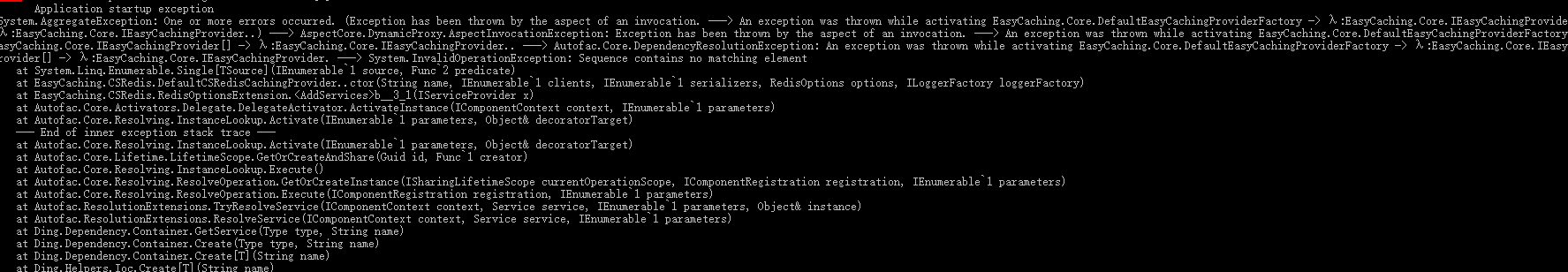 升级到0.6之后Autofac出错了。 · Issue #136 · dotnetcore/EasyCaching · GitHub
