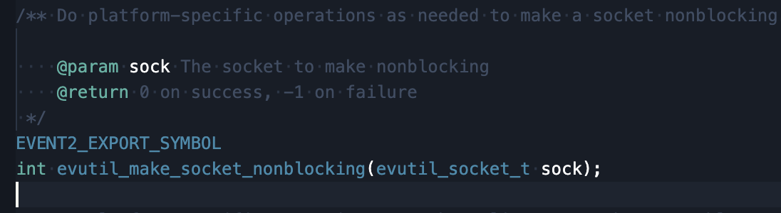 No documentation displayed when function declaration is not right after ...
