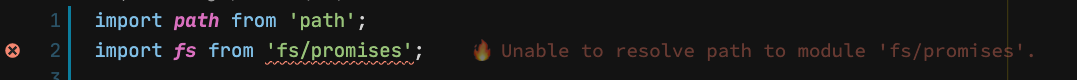 Next.js + eslint: unable to resolve path to module 'fs/promises' · vercel next.js · Discussion ...