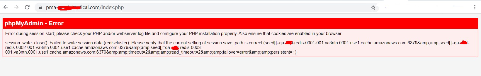 Failed To Write Session Data Redis Cluster Mode · Issue 1782