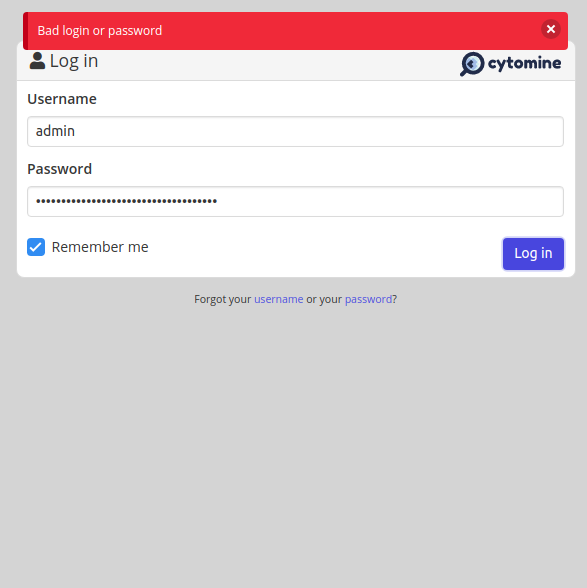 2.0 Version, Username and password problem · Issue #17 · cytomine/Cytomine-bootstrap · GitHub