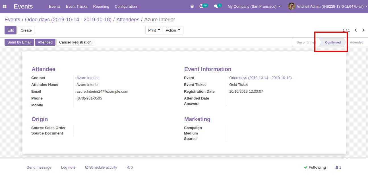 [13.0]Event: Confirm attendees show under unconfirmed · Issue #38340 · odoo/odoo · GitHub