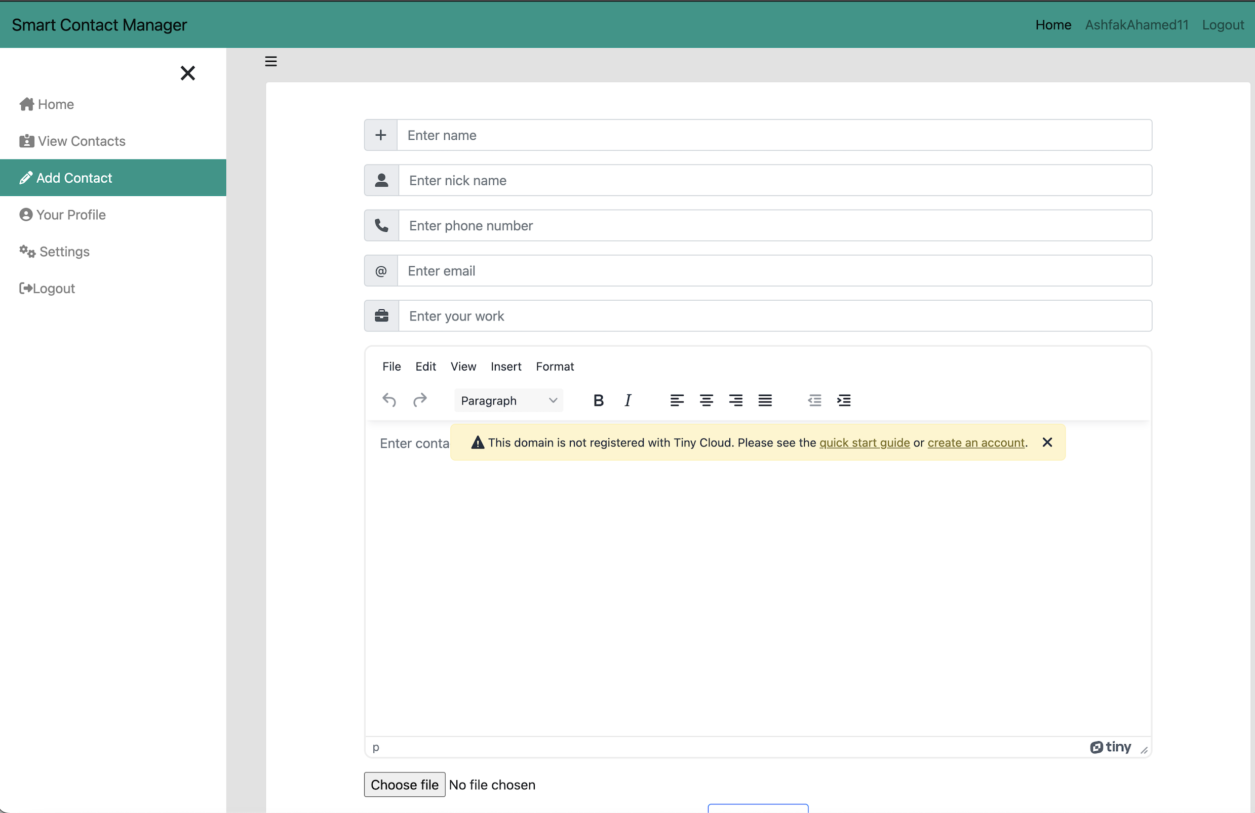 GitHub - AhamedAfq/SmartContactManager