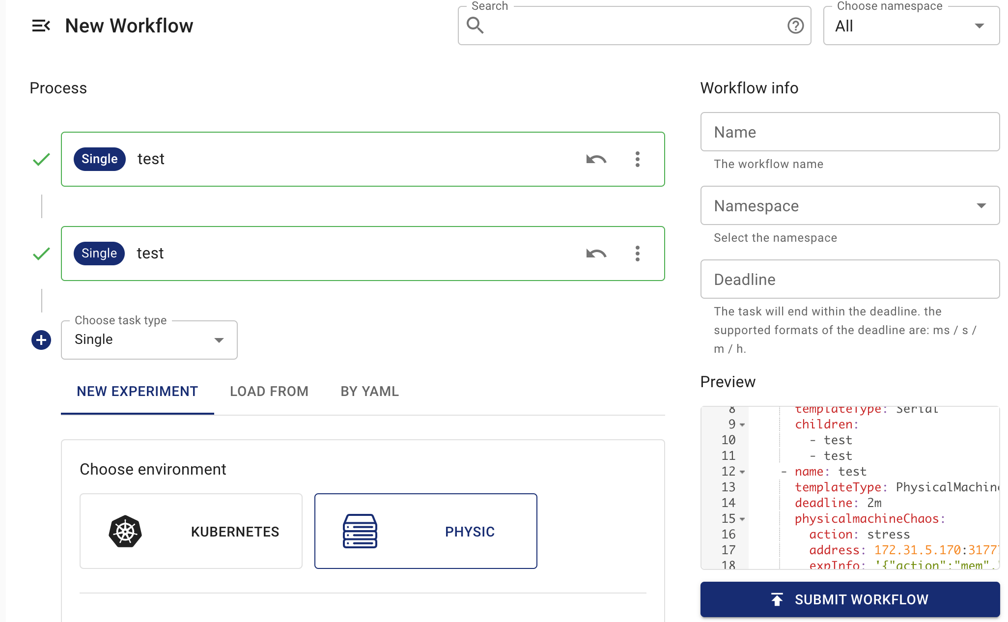 Something Wrong When Create Two Task With Same Name In Workflow · Issue 2136 · Chaos Meshchaos