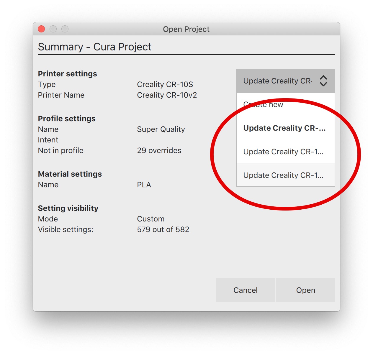 "Open Project" Dialog too small to show printer names · Issue #8773 ...