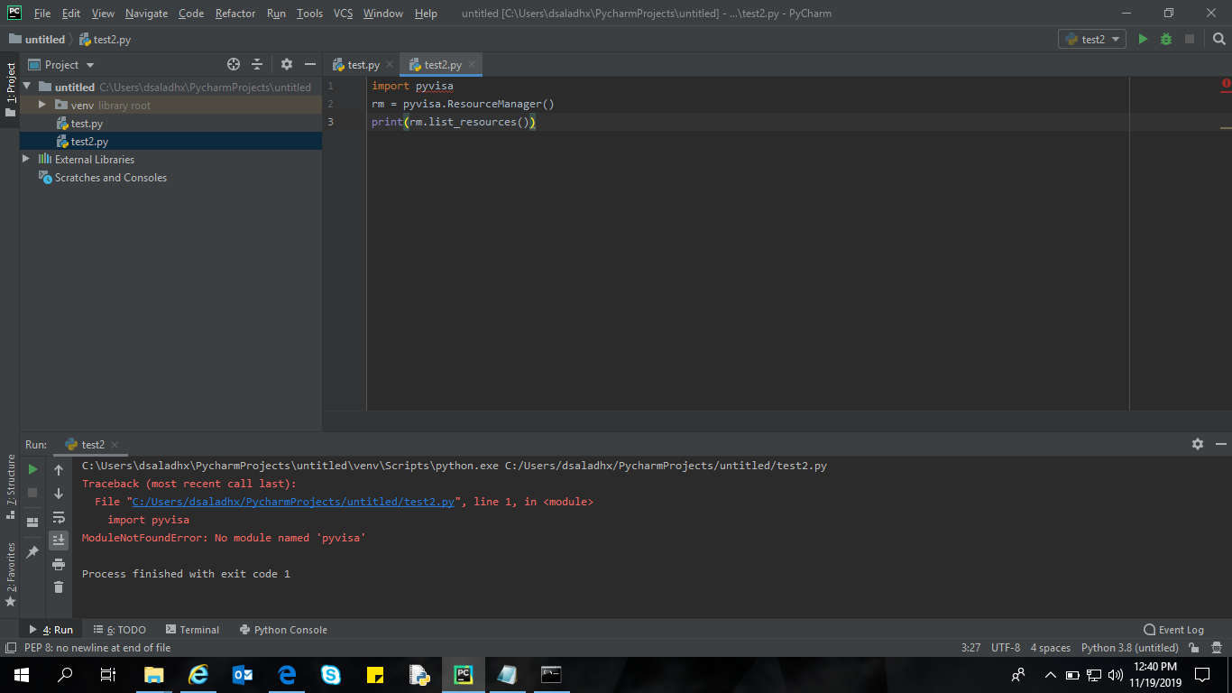 ModuleNotFoundError · Issue #472 · pyvisa/pyvisa · GitHub