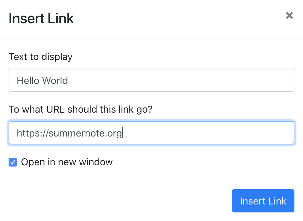 Open Link in a New Page · Issue #3091 · summernote/summernote · GitHub