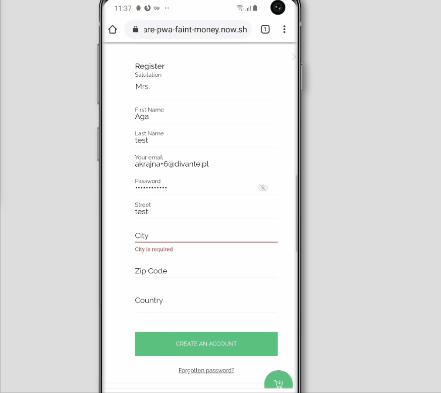 [FEATURE] add salutation select to the register form · Issue #363 · vuestorefront/shopware-pwa ...