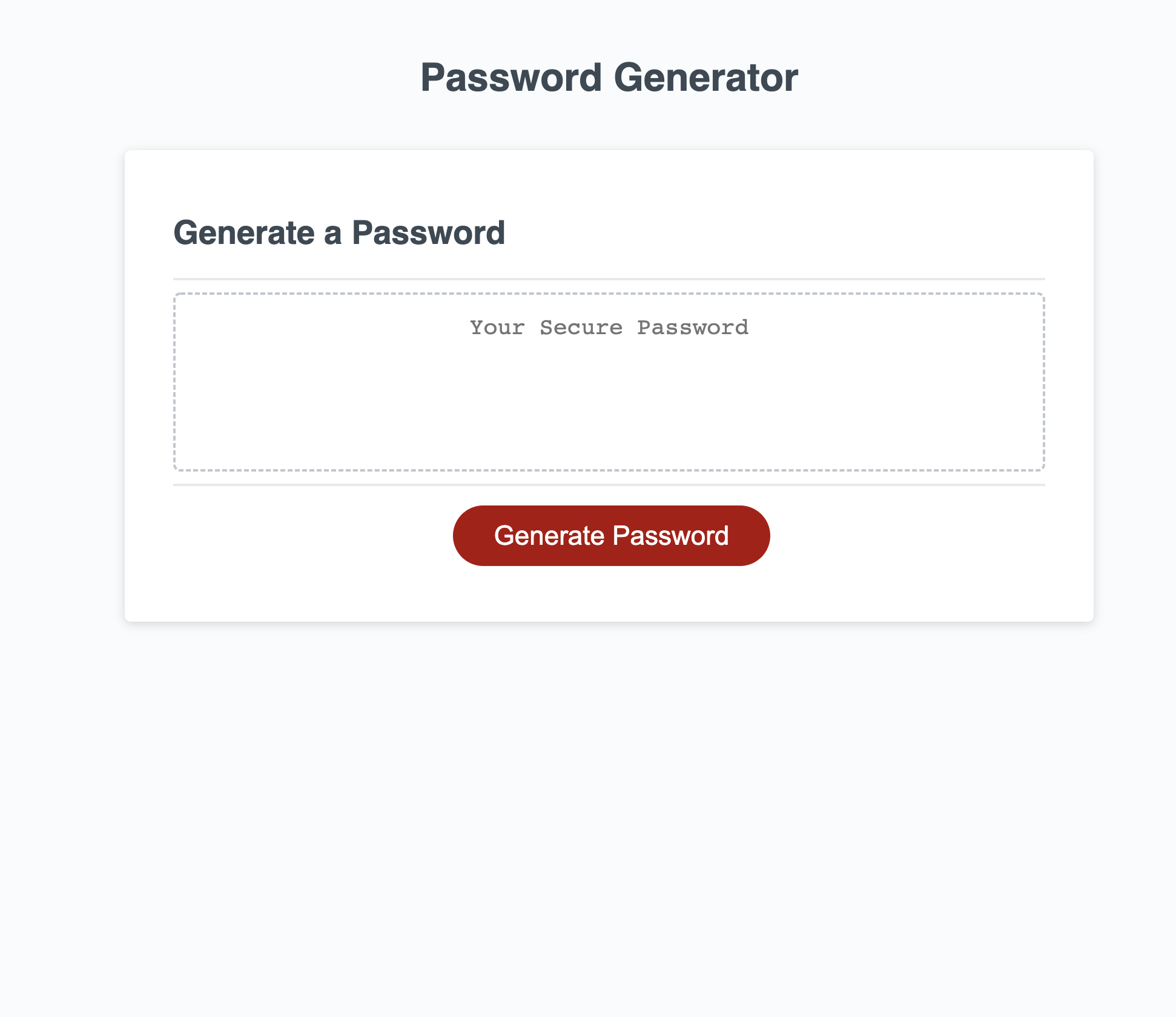 GitHub - leunggerry/passwordGenerator