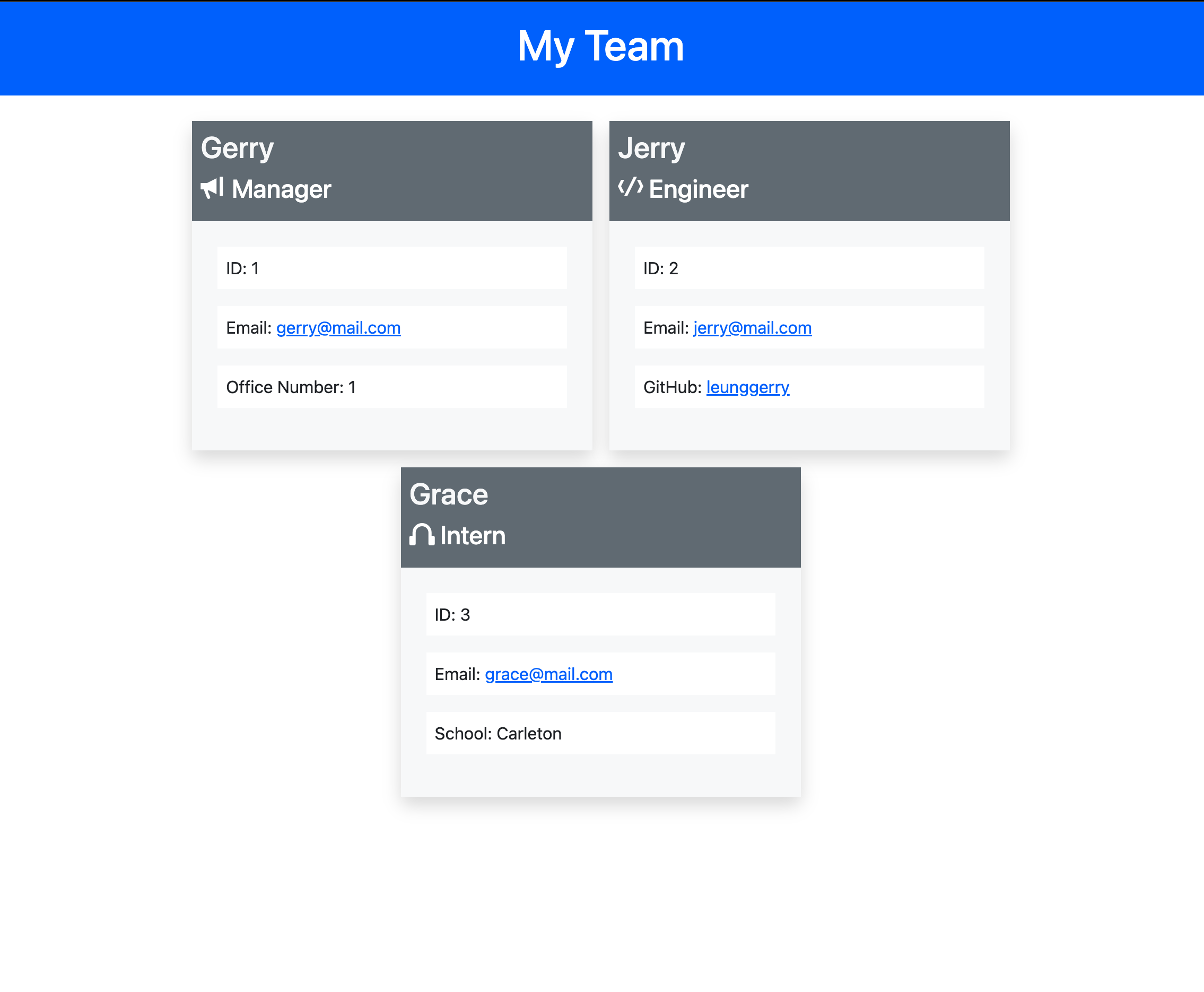 GitHub - leunggerry/team-profile-generator