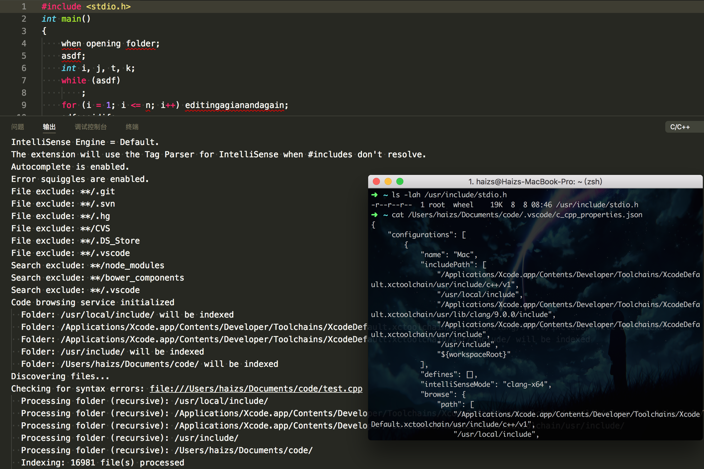 Error squiggles not working when open single cpp file · Issue #1167 · microsoft/vscode-cpptools ...