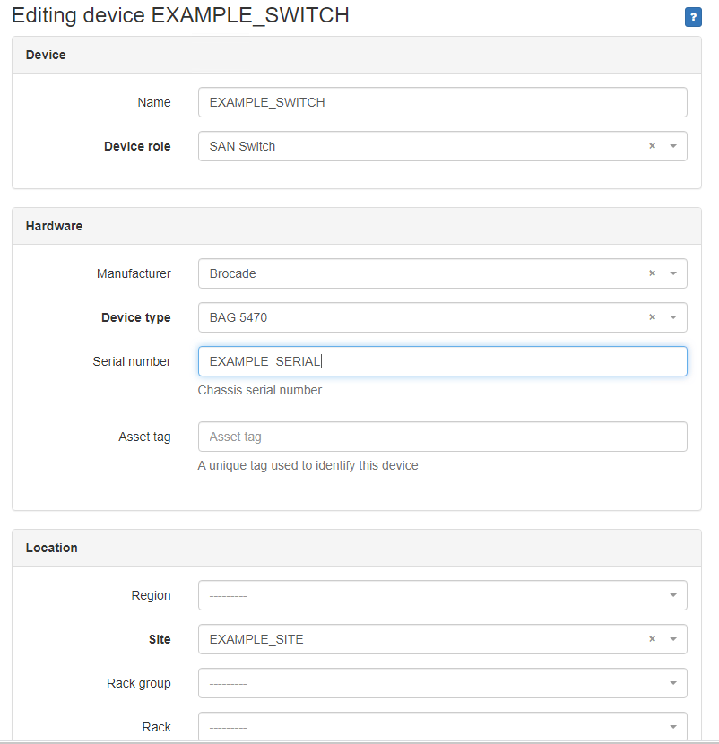 Region Field for Device is Not Shown Populated When Editing Device Even If It is Actually Set ...