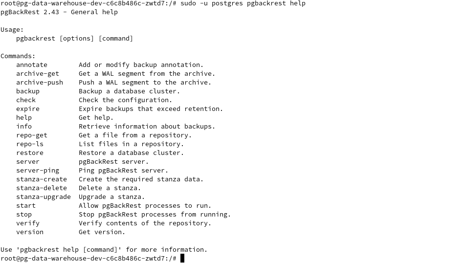 PGBACKREST_* env var not detected · Issue #1985 · pgbackrest/pgbackrest · GitHub