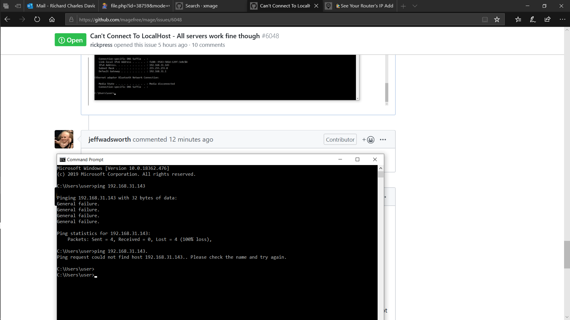 Can't Connect To LocalHost - All servers work fine though · Issue #6048 · magefree/mage · GitHub