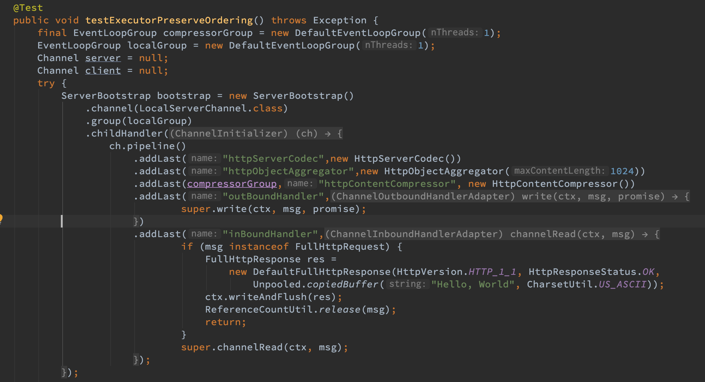 question about HttpContentCompressor mangle the content in the AbstractChannelHandlerContext# ...