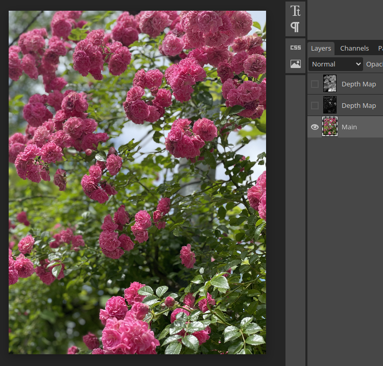 Extract depth map from RGB-D data (Python, OpenCV, ImageIO, Open3D ...