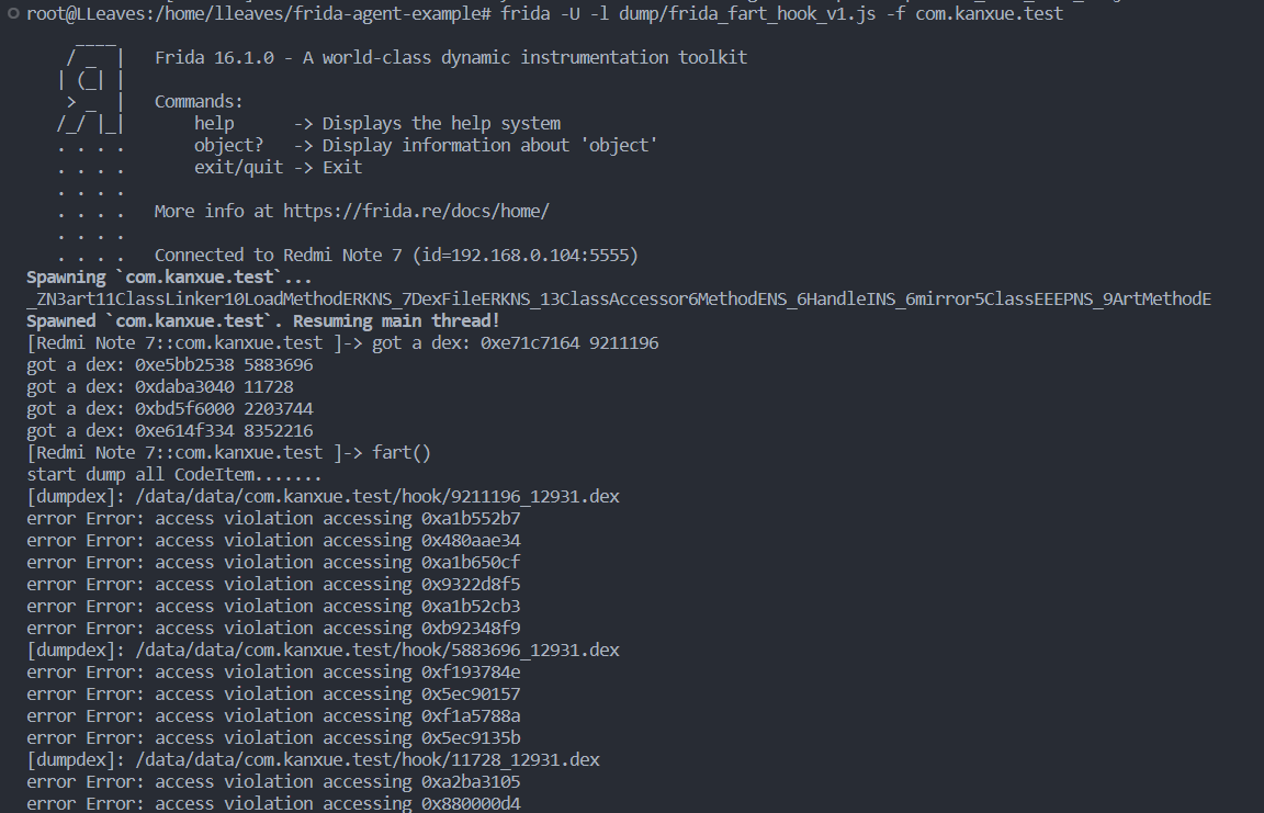 GitHub - LLeavesG/FART-Fix: 针对 @hanbinglengyue 的FART项目下的Frida脱壳脚本进行最新适配，可在Frida16.1.0 ...