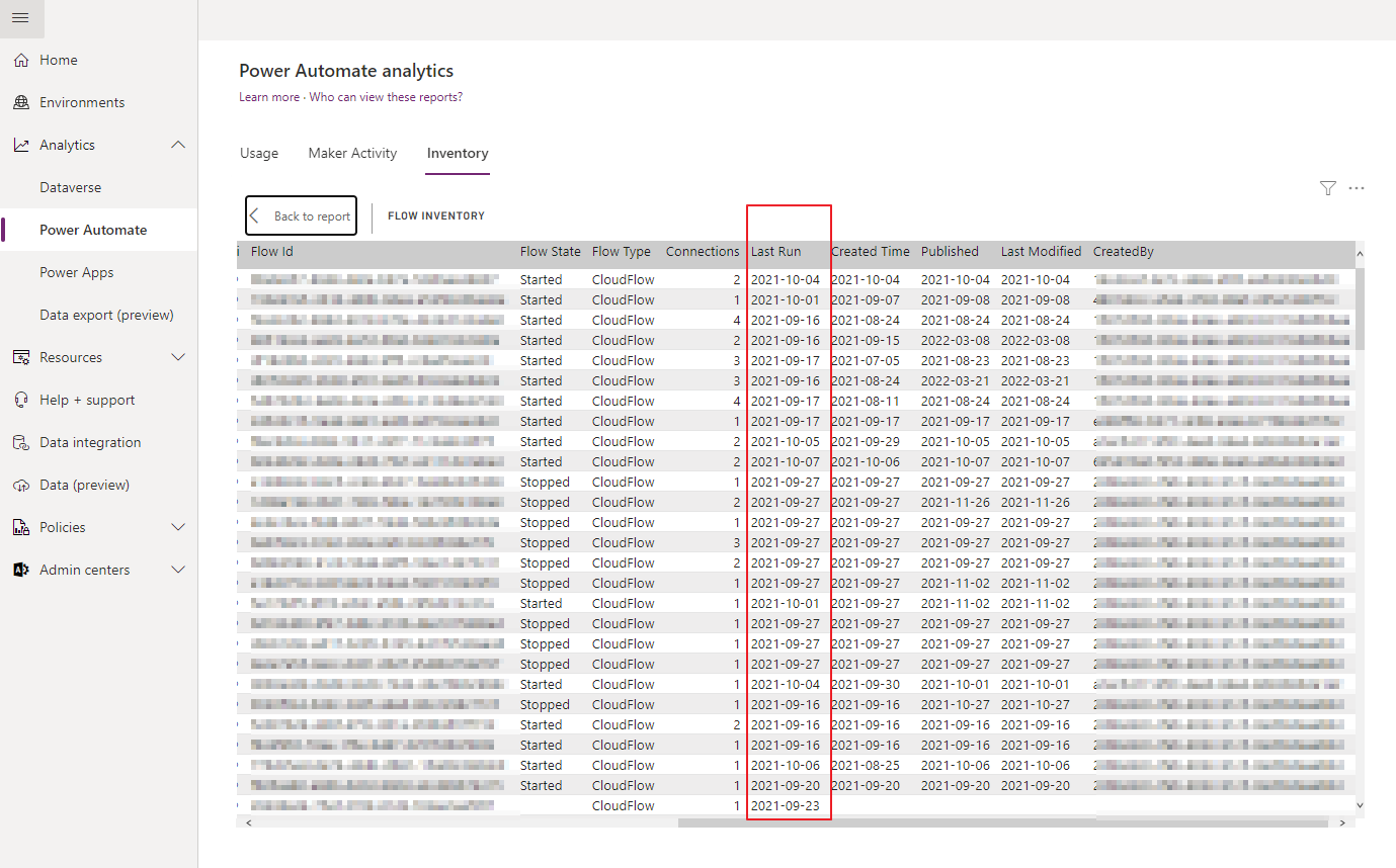[CoE Starter Kit - Feature]: "Last run" data of Cloud Flows. · Issue #2399 · microsoft/coe ...