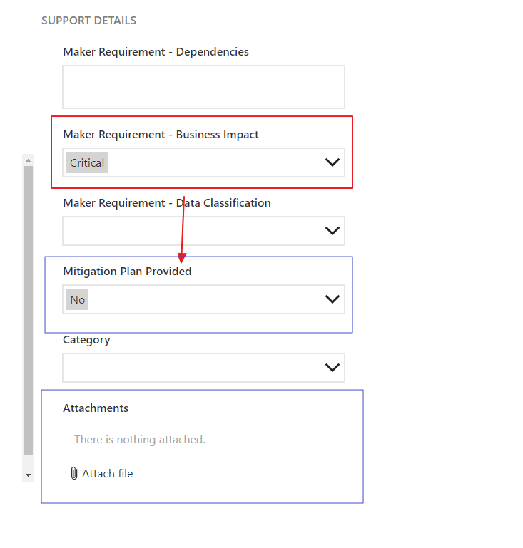 [coe Starter Kit Feature] Compliance Business Impact Critical And Its Dependences Are Not