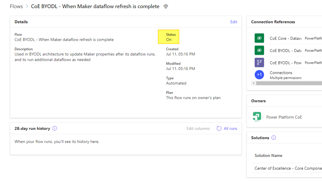 [coe Starter Kit Bug] Coe Upgrade Wizard Error In Button Refresh Dataflow For Initial