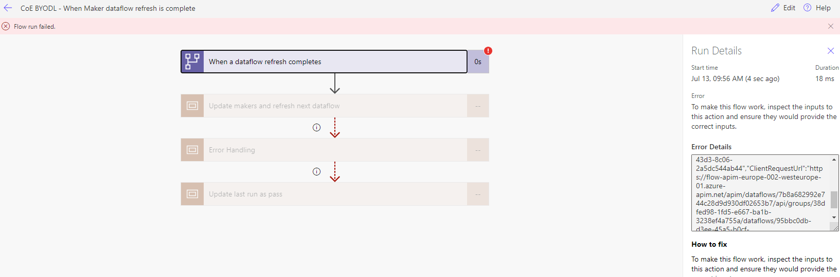 [coe Starter Kit Bug] Coe Upgrade Wizard Error In Button Refresh Dataflow For Initial