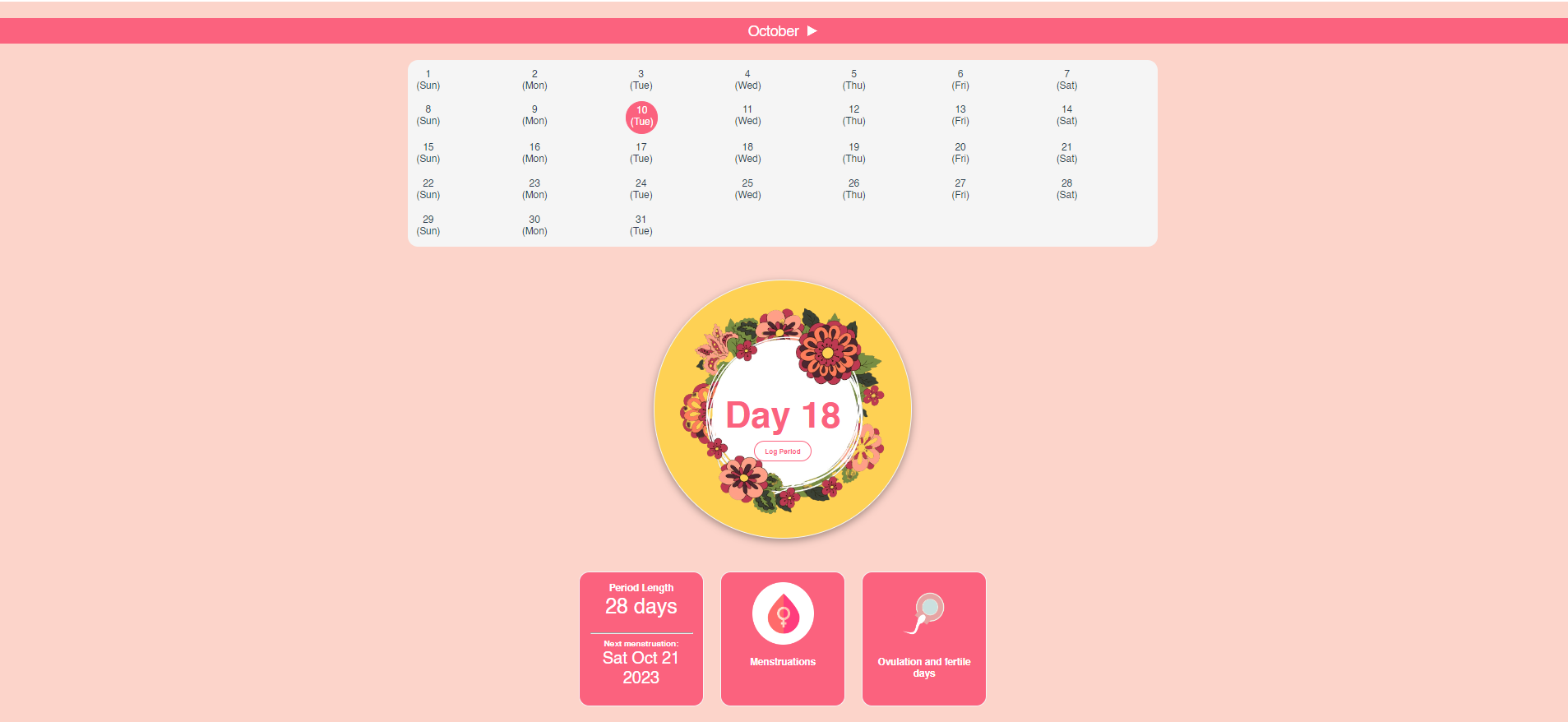 GitHub - NevenDavidovic/menstrual-tracker