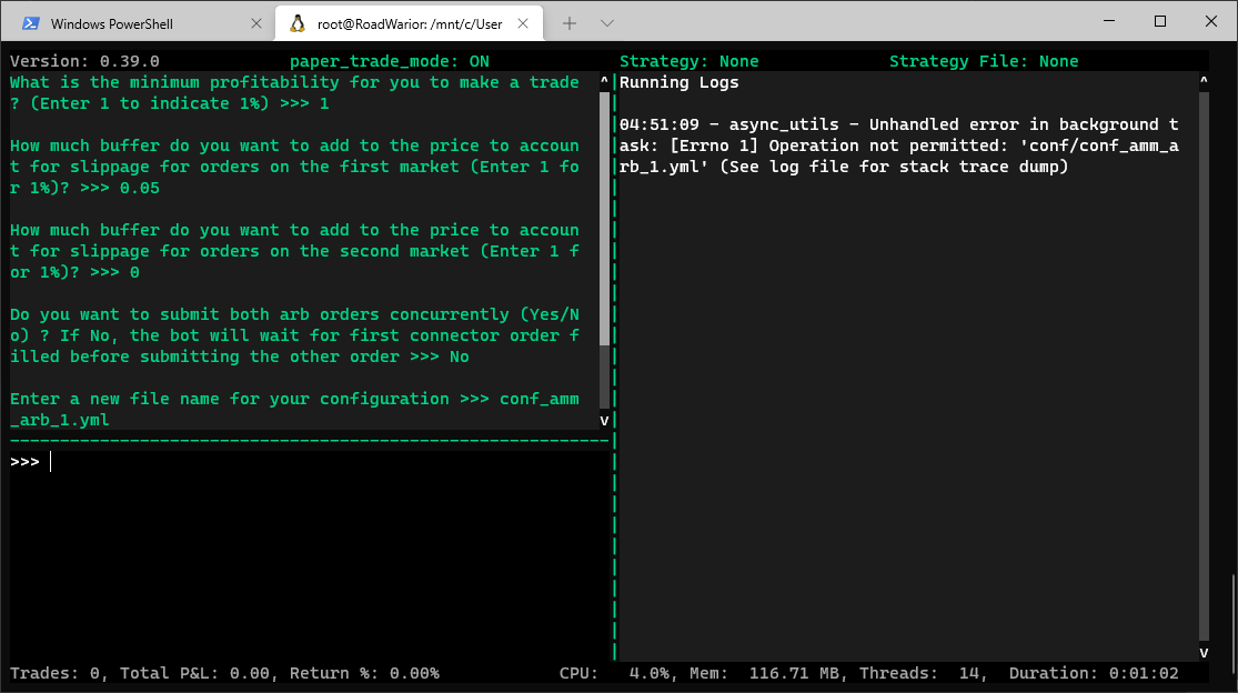 Py Permission Error During Createcommand · Issue 3425 · Hummingbothummingbot · Github 9695