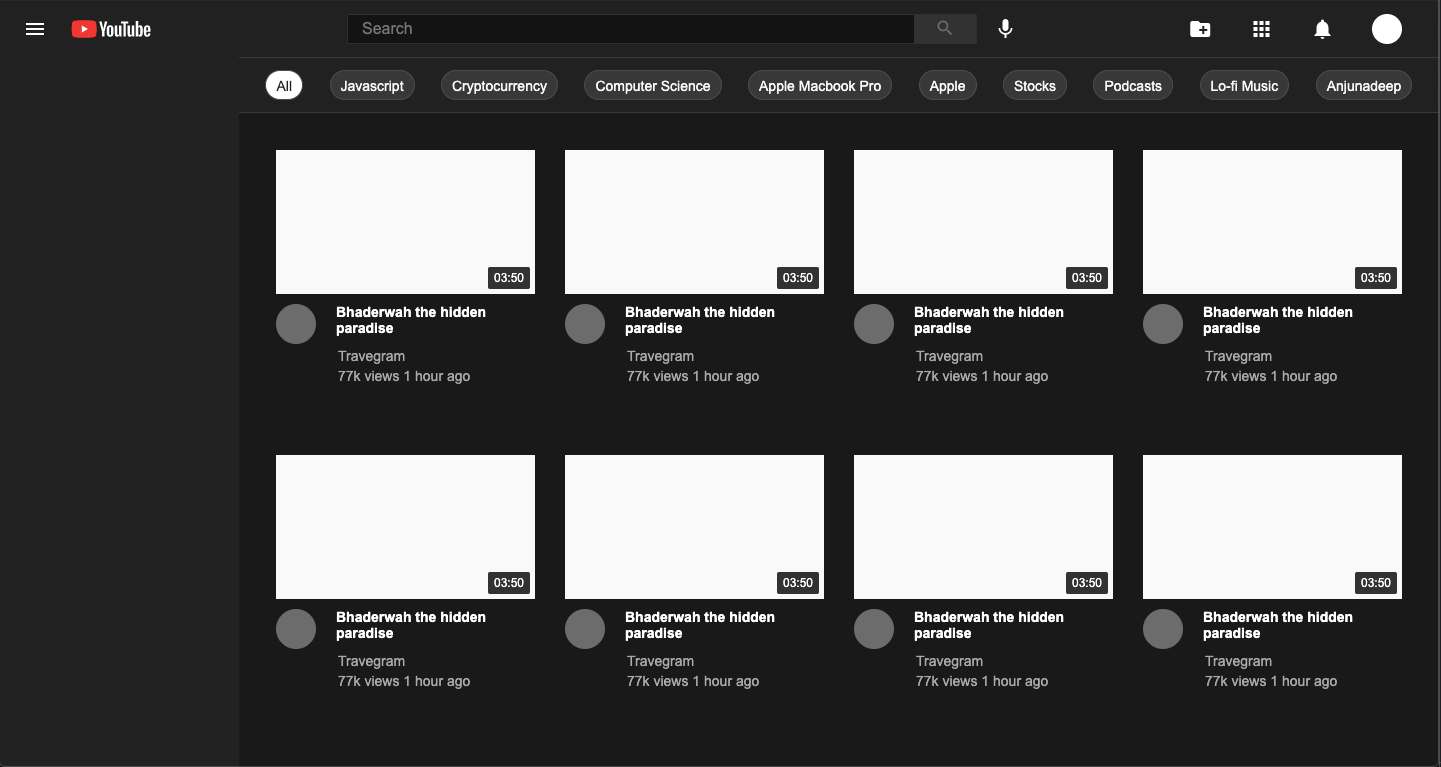 GitHub - akshaybhat301094/youtube-clone-ui: Youtube UI clone using only ...