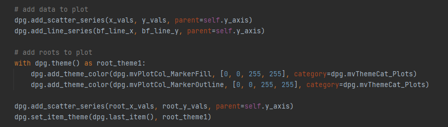 Setting the color of a scatter series · Issue #1064 · hoffstadt/DearPyGui · GitHub