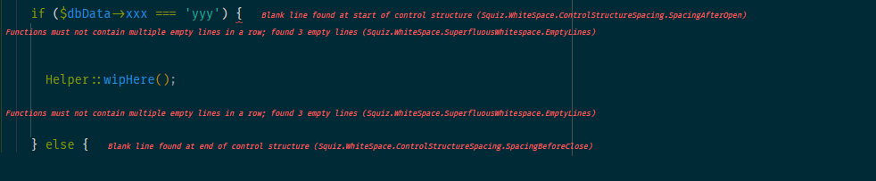 Feature: add setting to display all error messages in the same column (margin from start of line ...