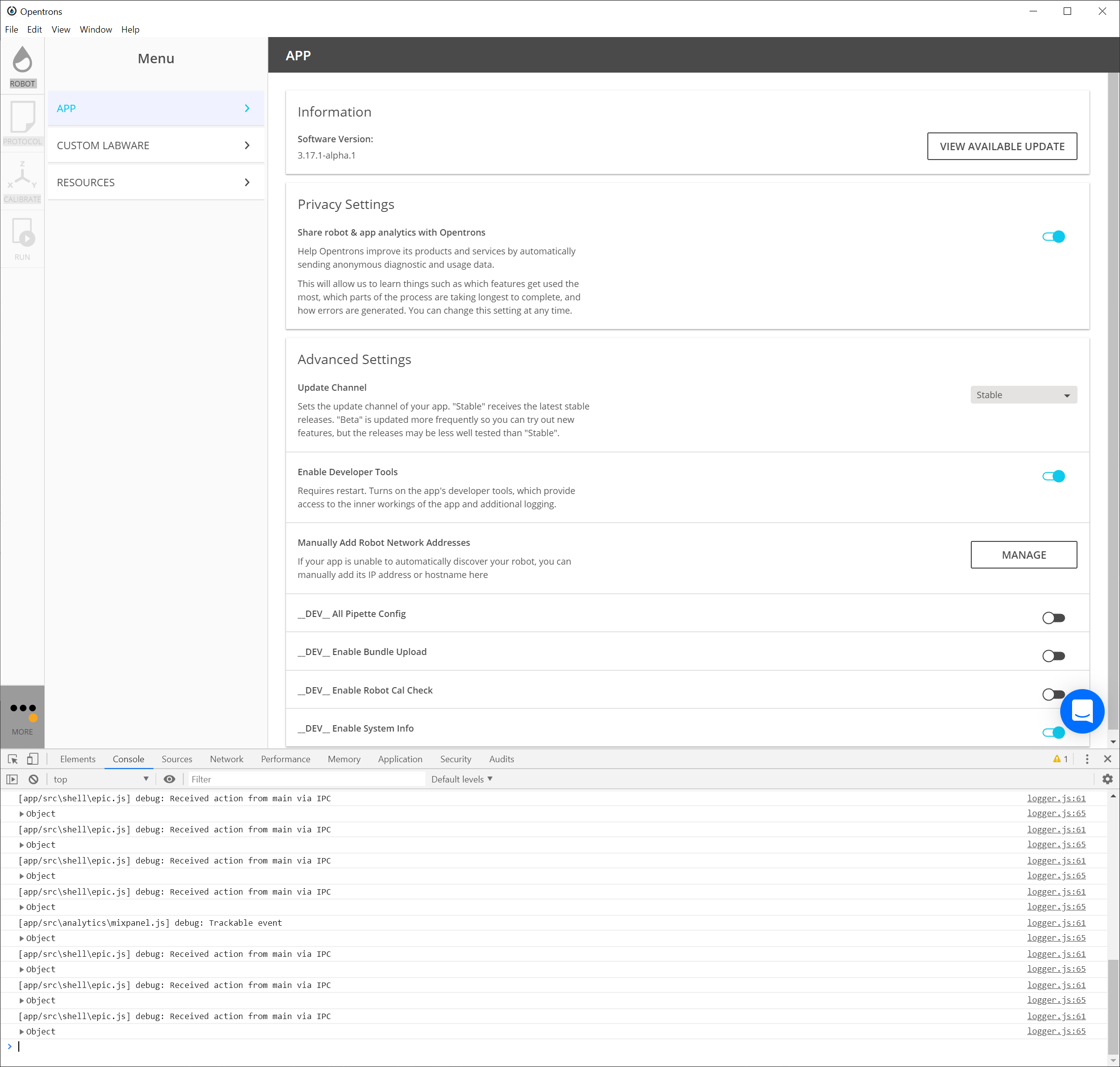 bug: Redux DevTools fail to install on Windows production build · Issue #5541 · Opentrons ...
