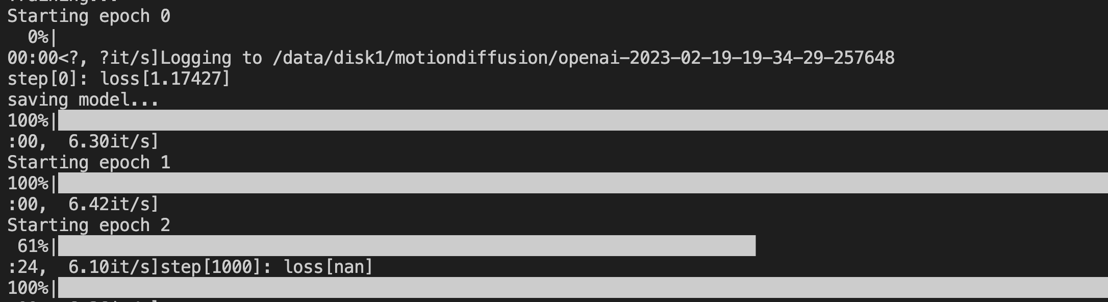 The loss is NAN · Issue #88 · GuyTevet/motion-diffusion-model · GitHub