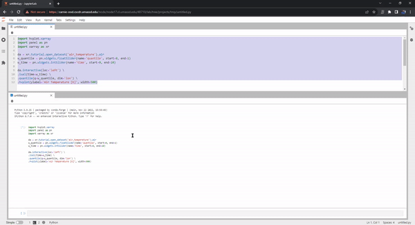 Limited support using the Code Console in JupyterLab · Issue #118 · holoviz/pyviz_comms · GitHub