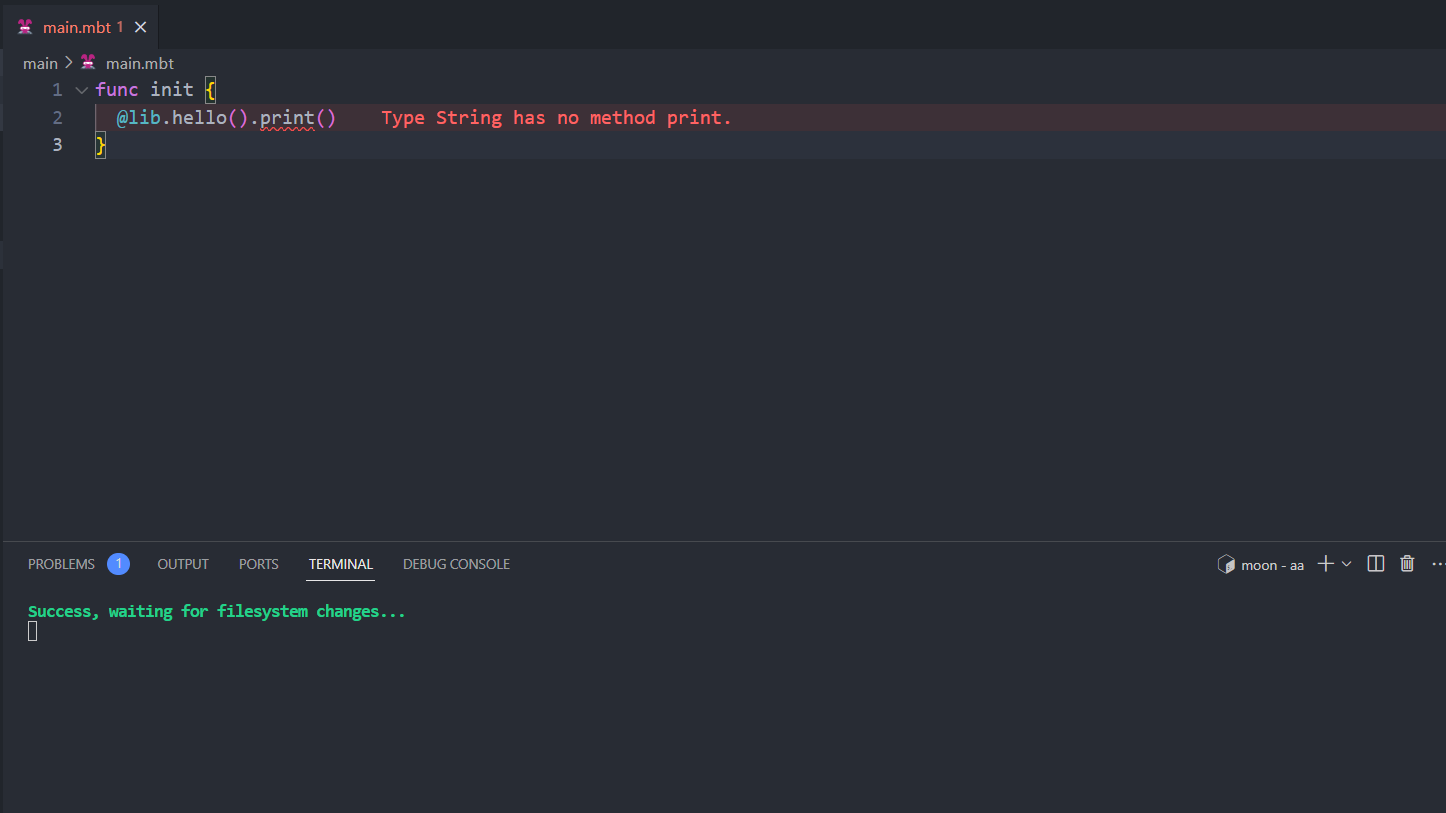 开启moon check --watch后，print依然飘红 · Issue #77 · moonbitlang/moonbit-docs · GitHub