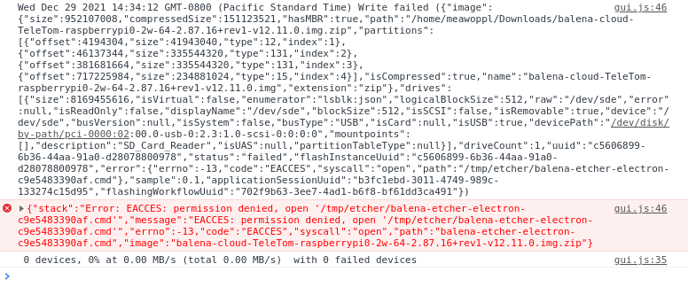 New Release Tempfile Issue · Issue 3671 · Balena Ioetcher · Github