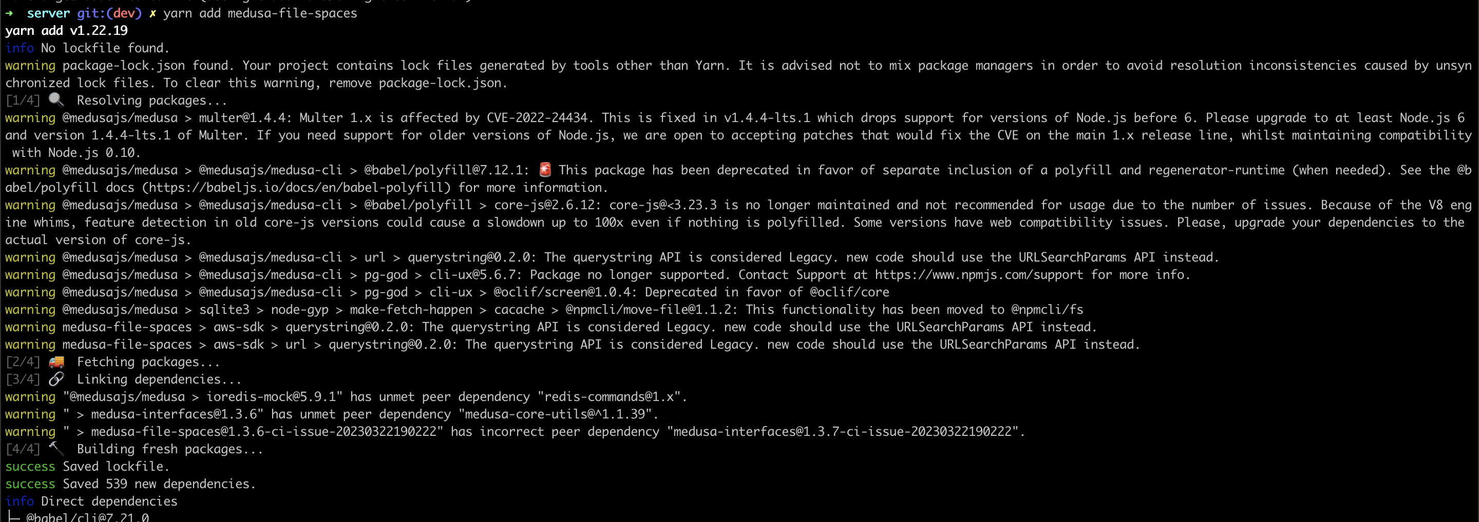 Packagemedusa File Spaces Npm Error Installing Package · Issue 3564 · Medusajsmedusa · Github
